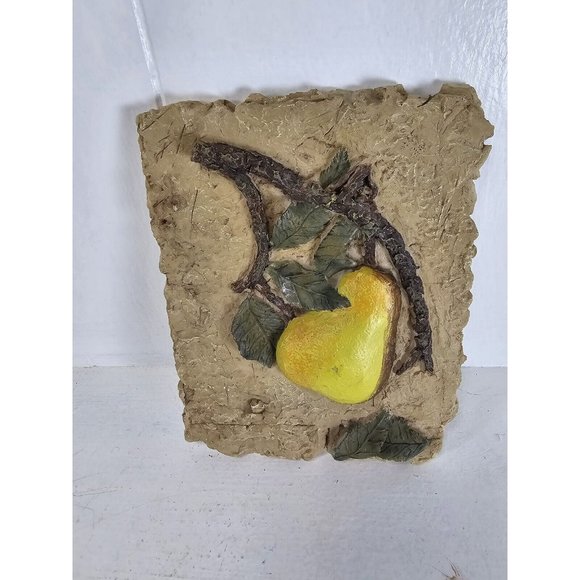 Unbranded | Accents | 3d Ceramic Yellow Pear Tree Decor Wall Plaque ...